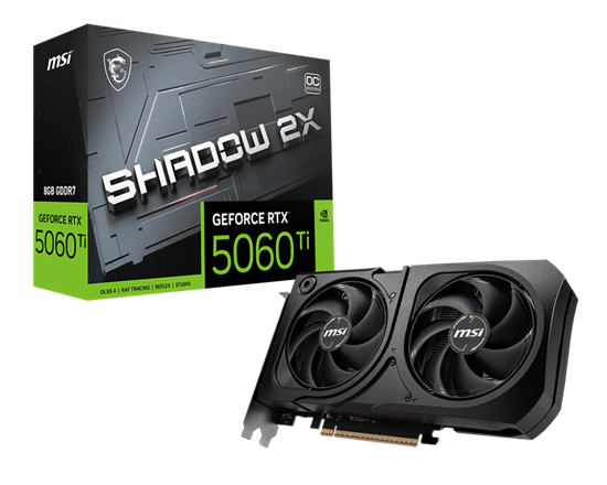 MSI GeForce RTX™ 5060 Ti Shadow 2X OC Bulk Graphic Card 8GB – DARTECH
